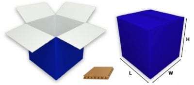 Coloured Cardboard Boxes - Blue - Packaging Products Online