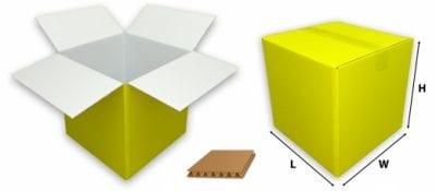 Coloured Cardboard Boxes - Yellow - Packaging Products Online