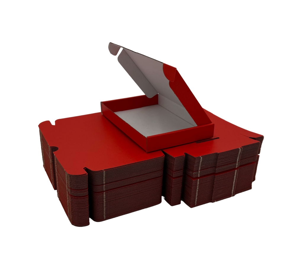 Red Coloured PIP Boxes - Packaging Products Online